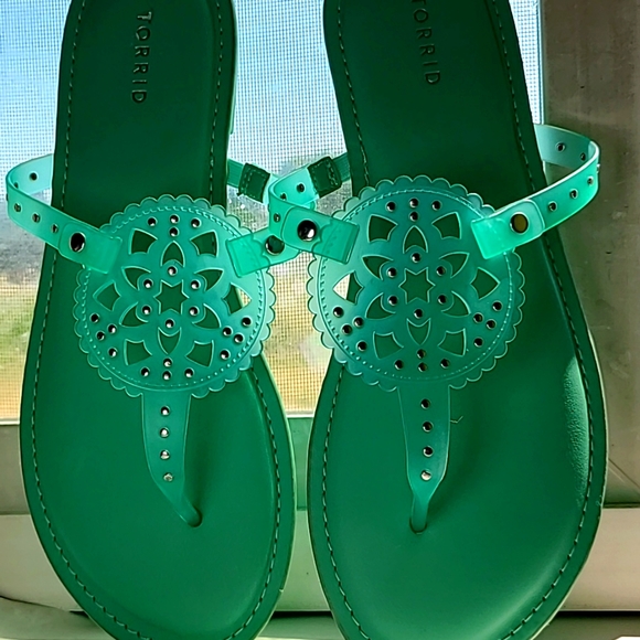 torrid | Shoes | Torrid Turquoise Gel Flip Flops Womens Ww | Poshmark